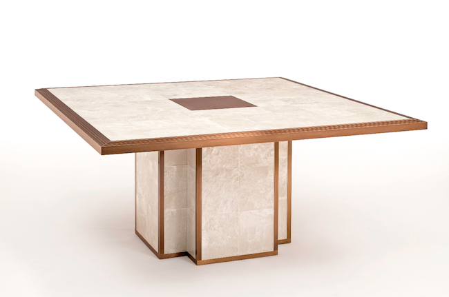 Entry Table in Gypsum & Bronze