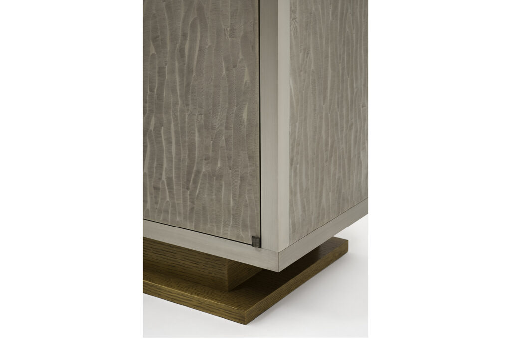 Silver Chiseled Cabinet