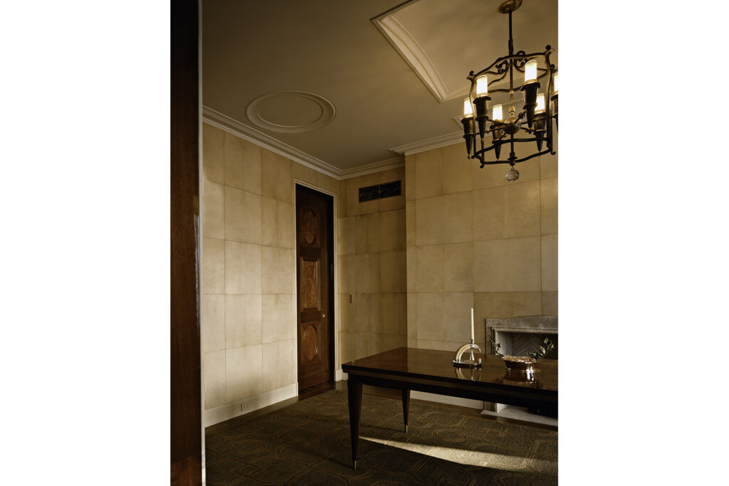 Dining Room with Parchment Walls