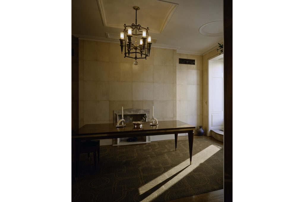Dining Room with Parchment Walls