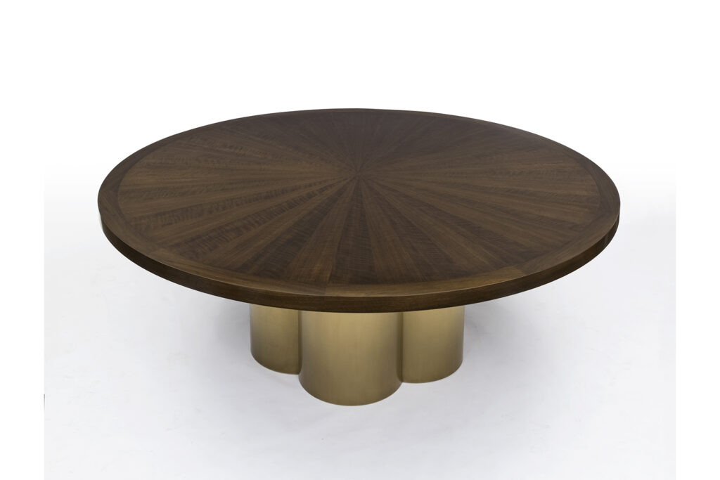 Dining Table in Walnut & Bronze