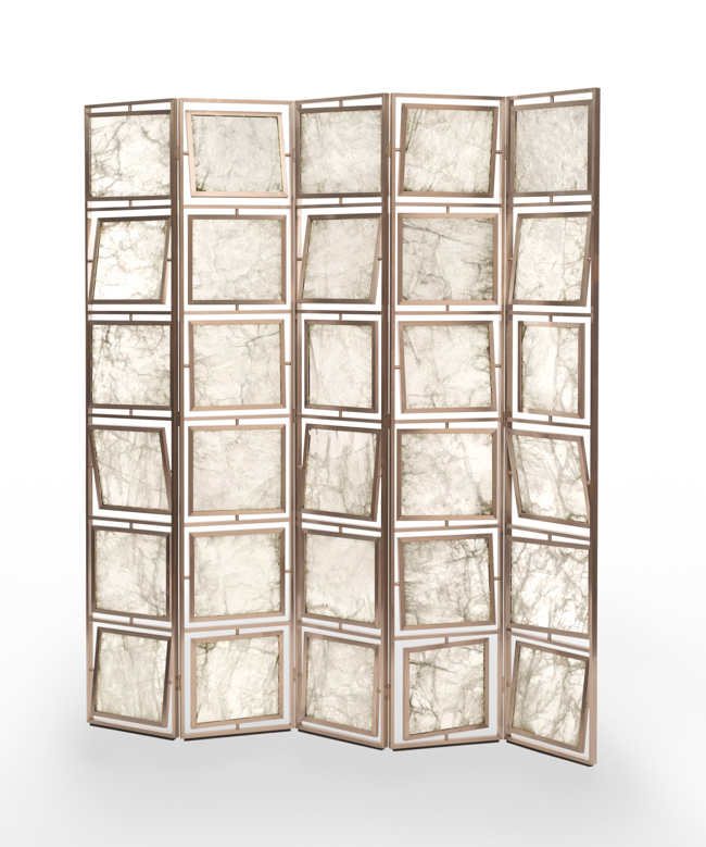 Screen in Gypsum & German Silver